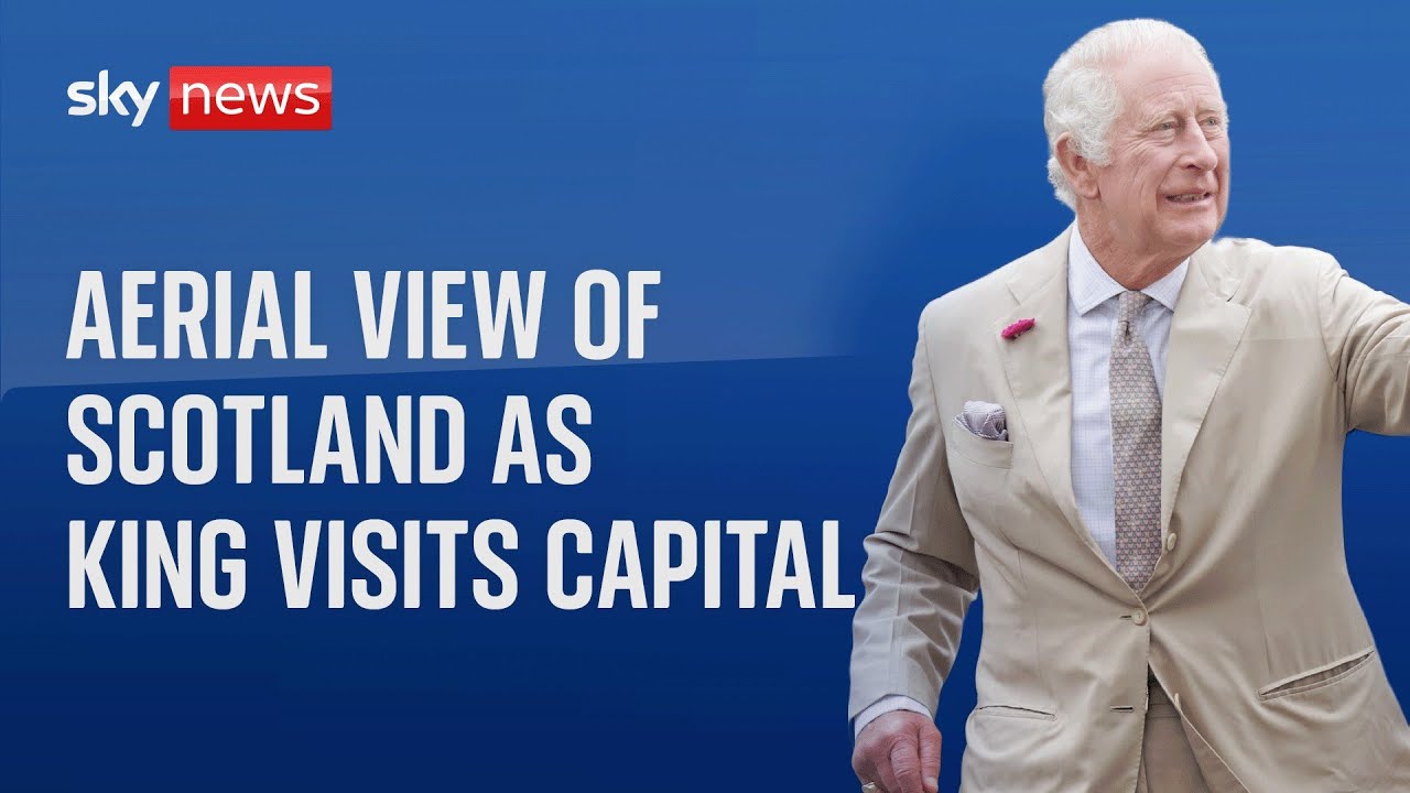 Watch live: Aerial view of Scotland as King Charles leaves cathedral ...