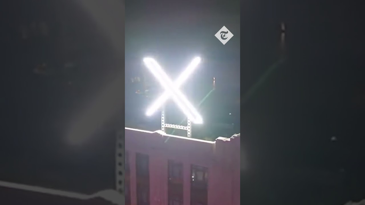 Elon Musk lights up X.com building with new sign after removing Twitter ...
