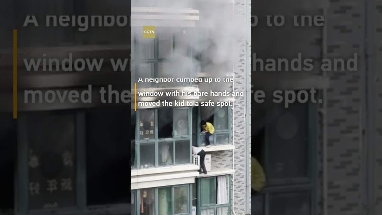 Neighbor saves kid from flat on fire through window with bare hands ...