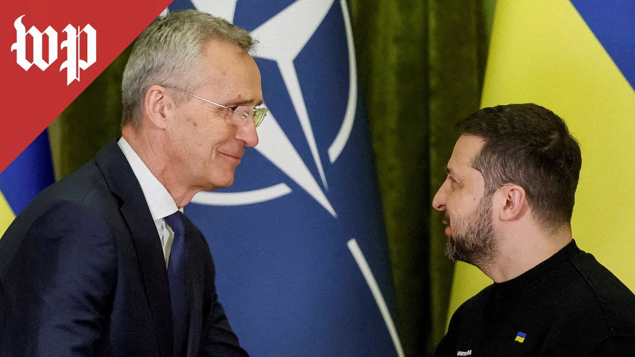 Watch: Stoltenberg and Zelensky hold joint press conference at NATO ...