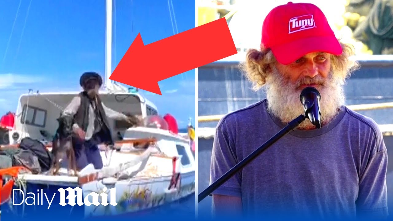 Dramatic moment castaway sailor and his dog were found after 3 months ...