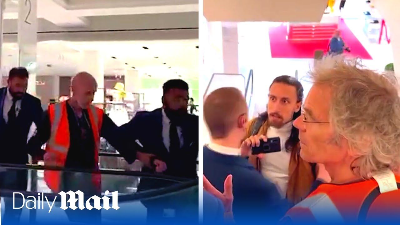 Just Stop Oil mob thrown out of Selfridges in London in dramatic ...
