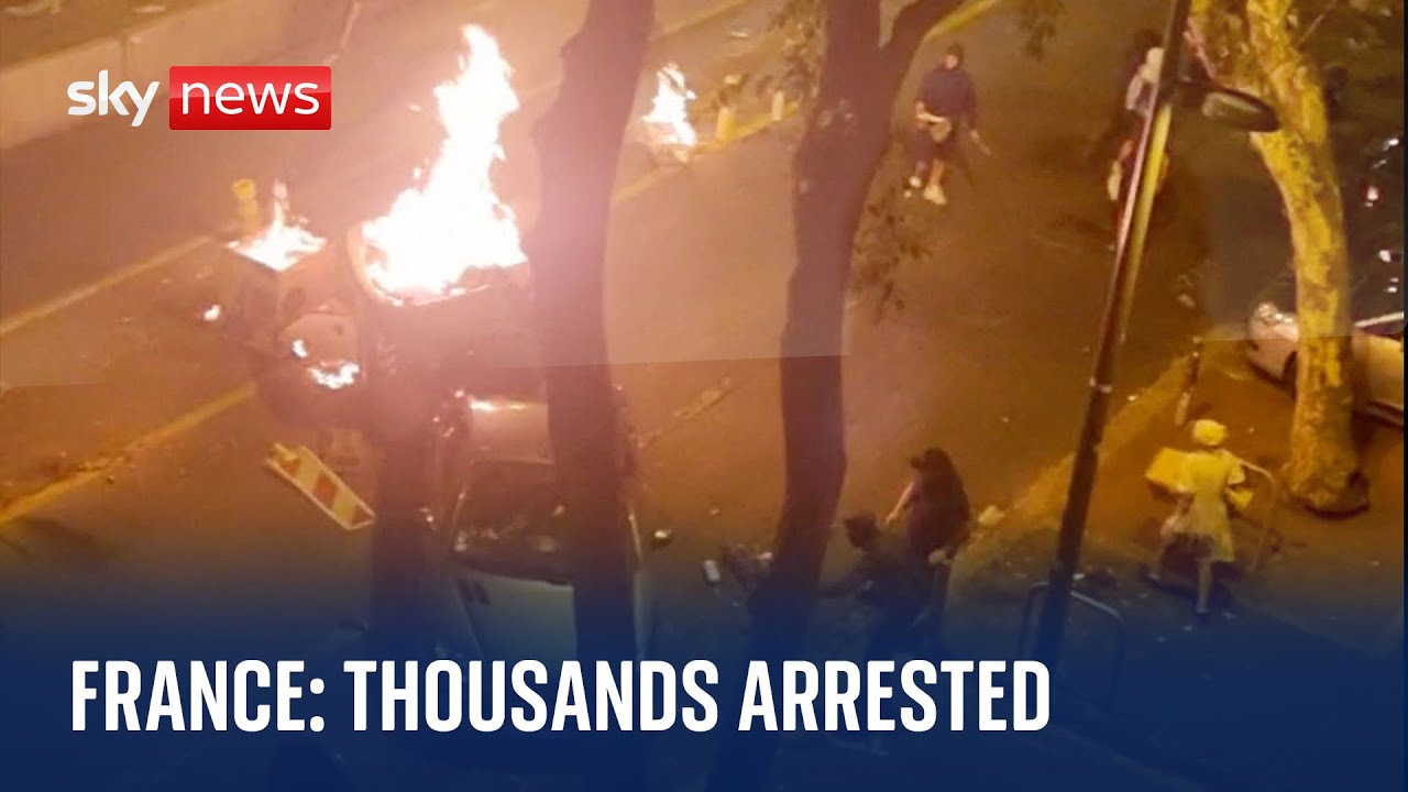 France riots: Thousands arrested after fifth night of violent protests ...