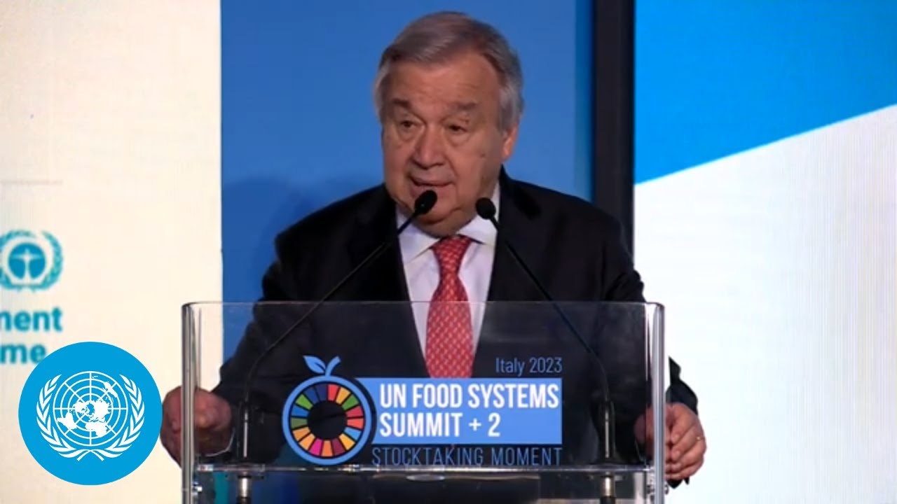 UN Food Systems Summit +2 Opening Ceremony - United Nations Chief ...