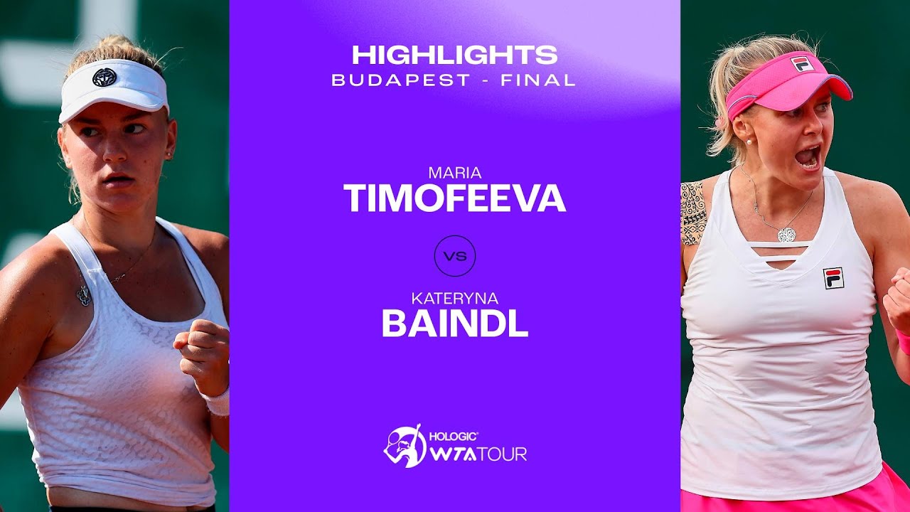 Maria Timofeeva vs. Kateryna Baindl | 2023 Budapest Final | WTA Match ...