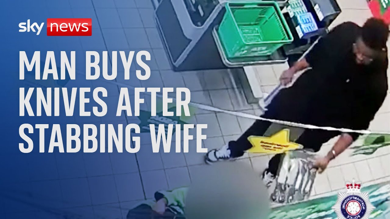 Man caught on CCTV buying knives after stabbing wife to death - The ...