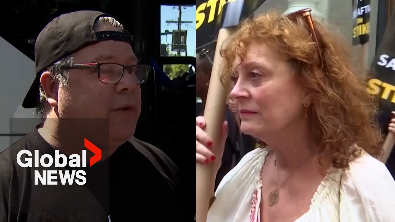 Hollywood strike: Actors Susan Sarandon, Sean Astin join writers on ...