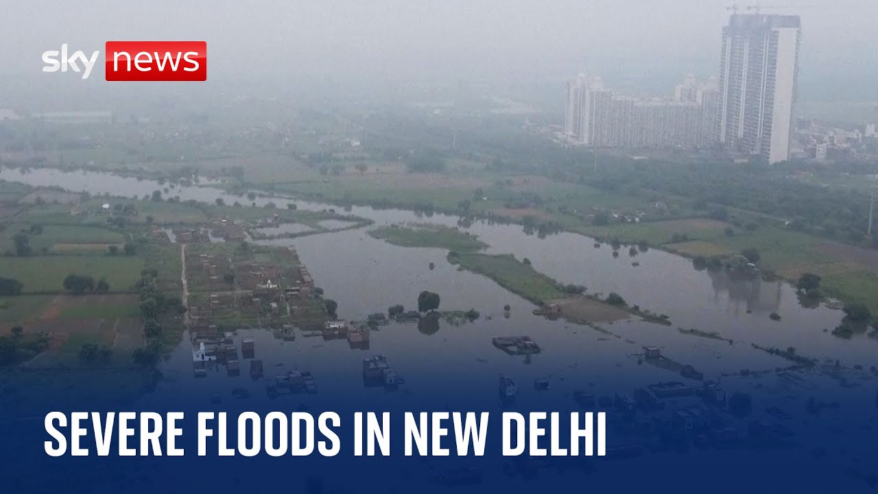 India floods: Drone footage shows farmland submerged in water - The ...