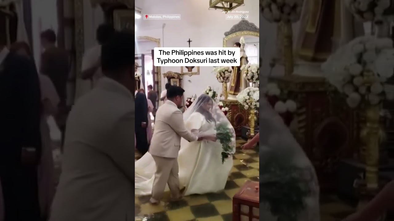 Wedding takes place in church flooded by typhoon - The Global Herald