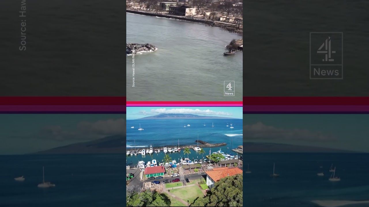 Before and after pictures show scale of Hawaii wildfire destruction ...