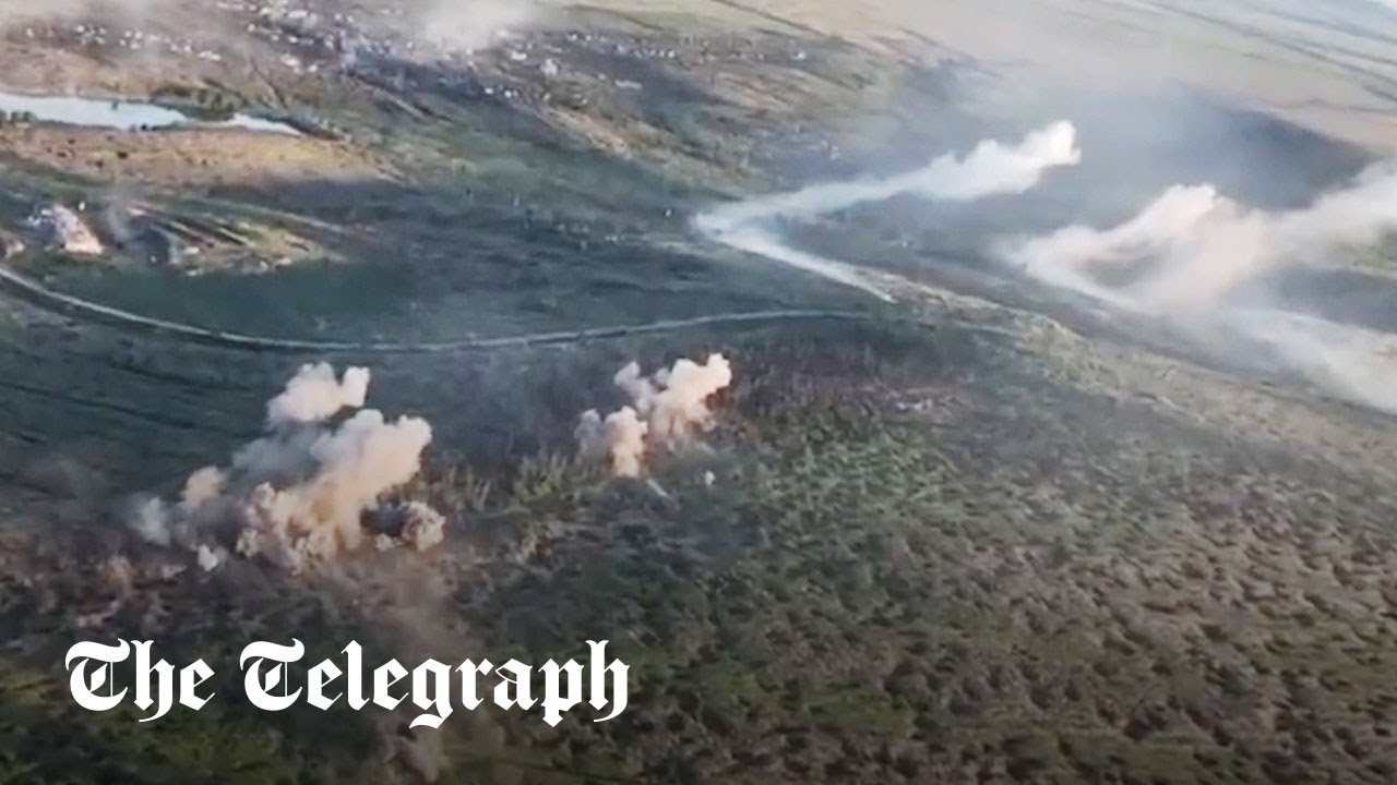 Russian tank column blown up by lethally accurate Ukrainian artillery ...