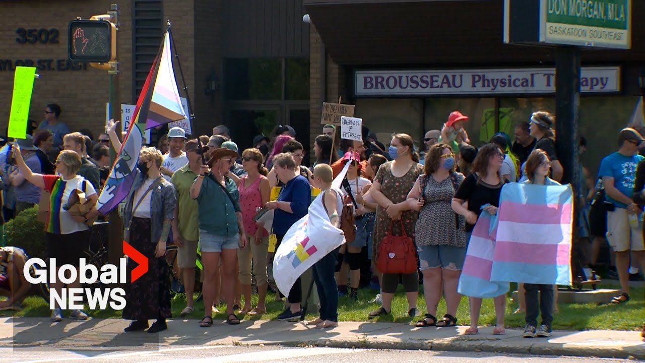 Protests against new sex-ed, student pronoun policy in Saskatchewan ...