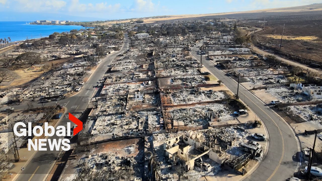 Maui wildfires: Drone video shows Lahaina left in ruins - The Global Herald