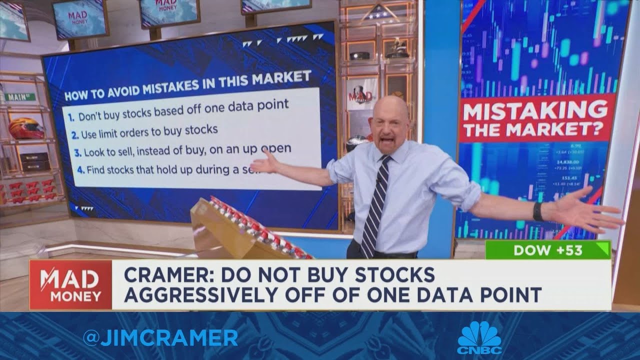 Don't buy stocks on a data point that's not a surprise, says Jim Cramer ...