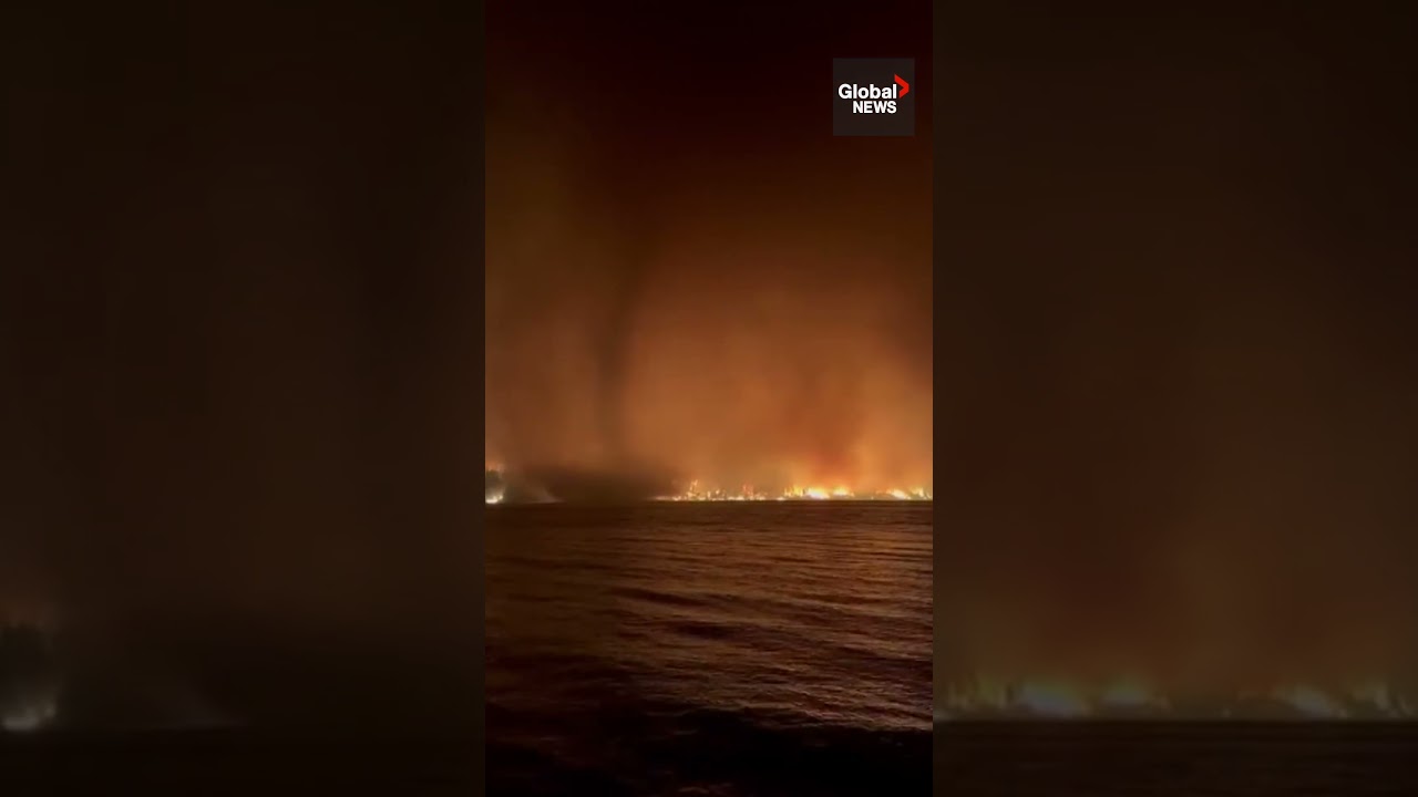 "Fire tornado" sweeps over BC lake in jaw-dropping video #BCwildfires ...