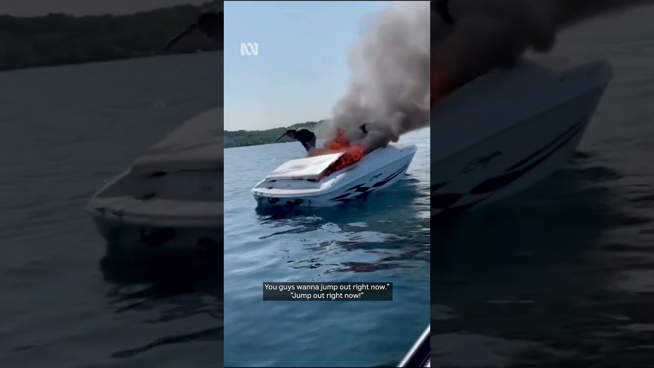 Couple saved from burning boat - The Global Herald