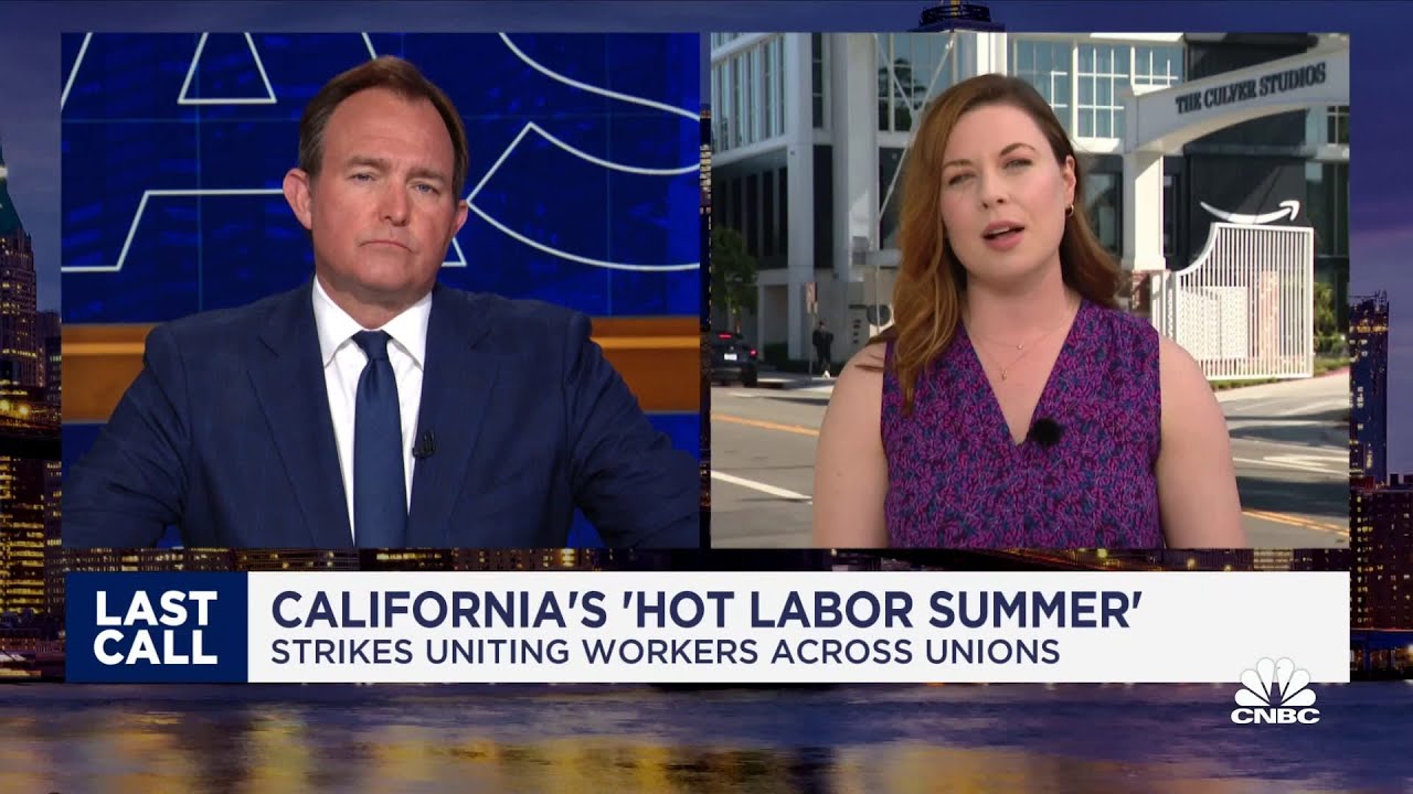 Unions show solidarity in California as Hollywood strikes stretch ...