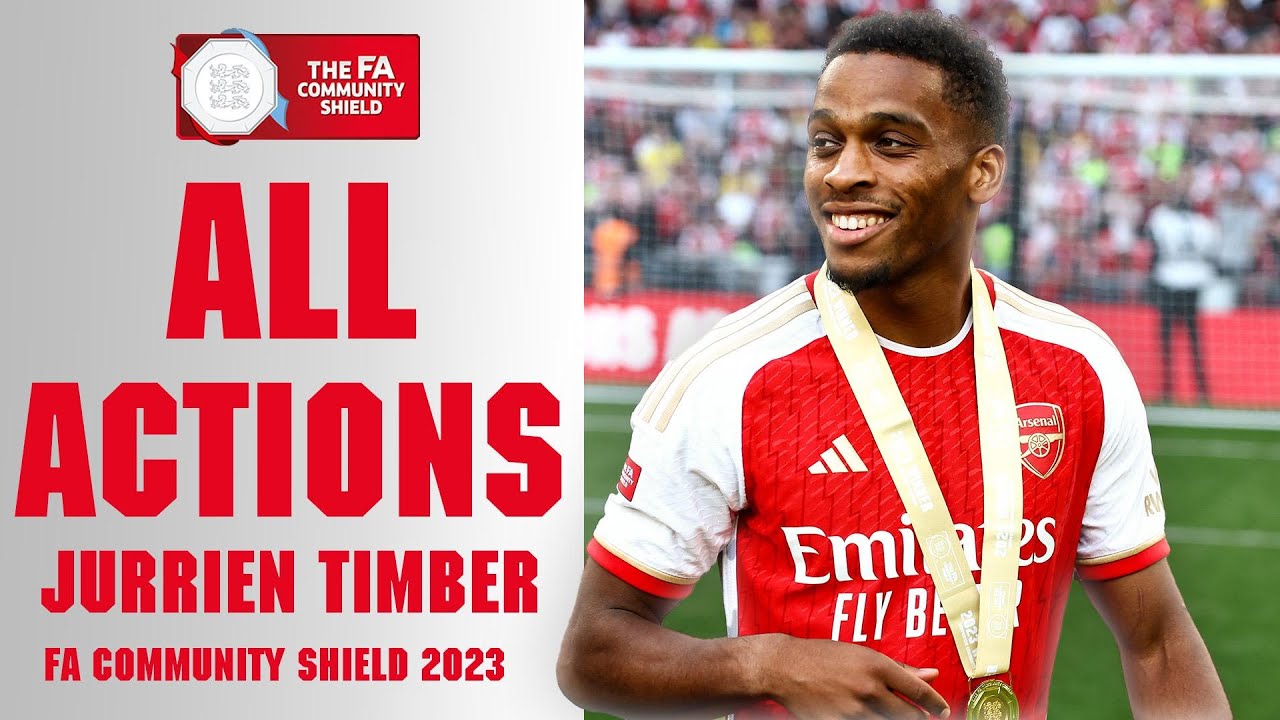 Jurriën Timber All Actions v Manchester City | FA Community Shield 2023 ...