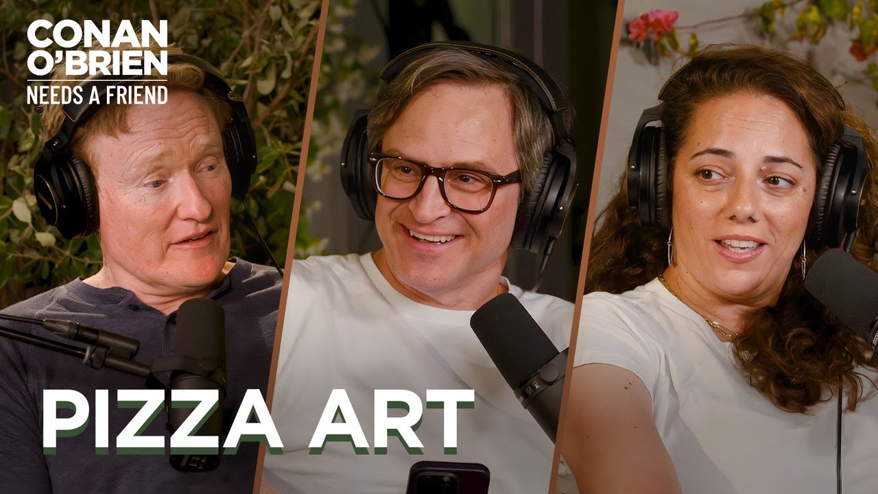 Conan Reacts To His Pizza Portrait | Conan O'Brien Needs A Friend - The ...