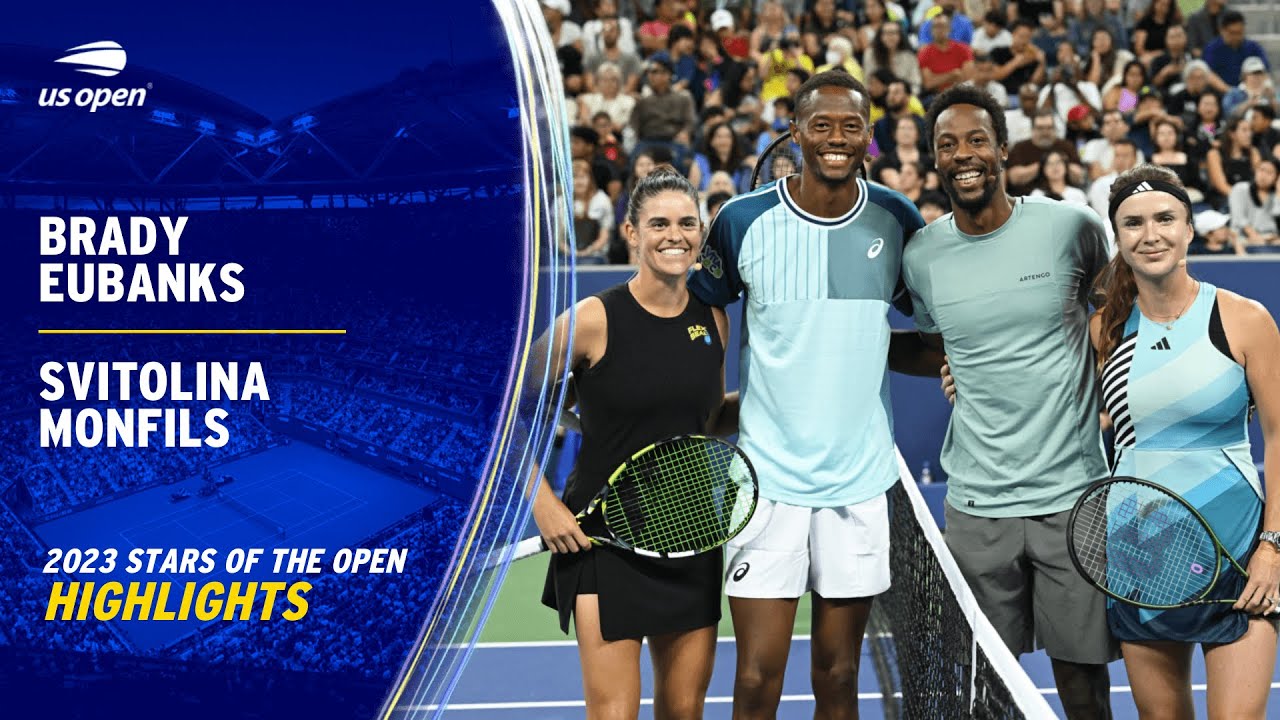 Brady/Eubanks vs. Svitolina/Monfils Full Match | Stars of the Open ...