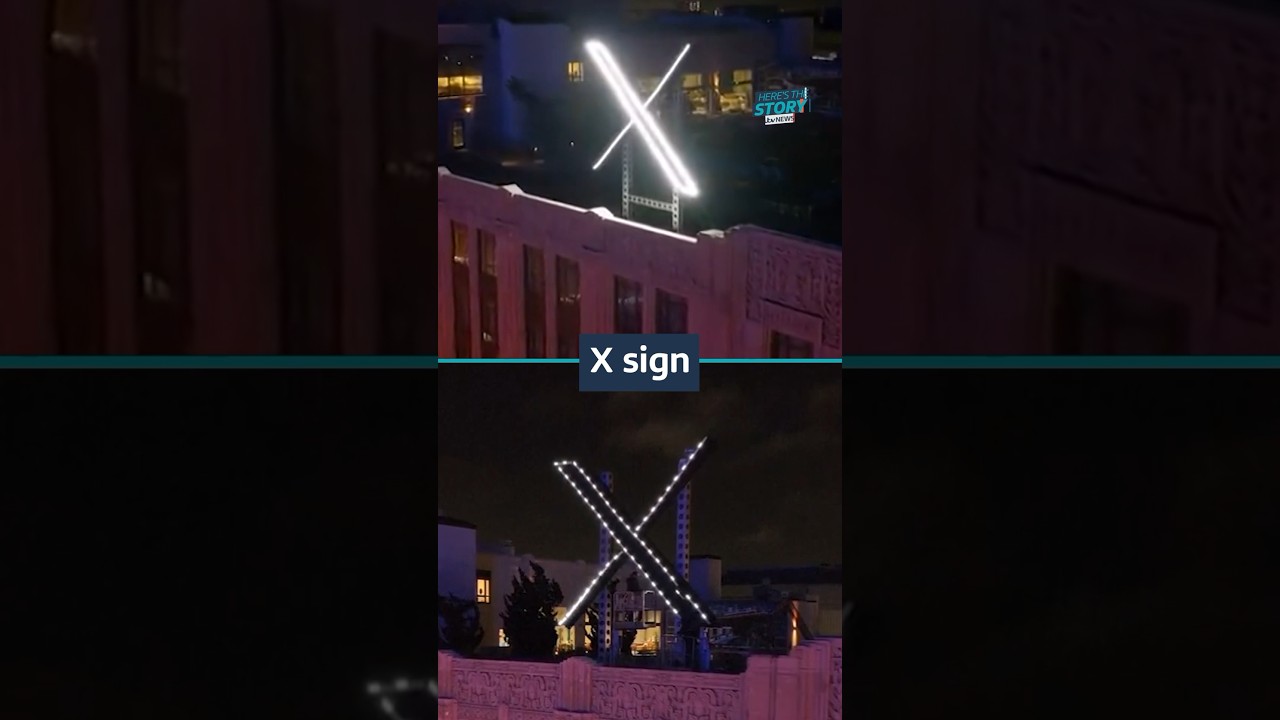 Elon Musk’s X sign removed from Twitter building #itvnews #news # ...