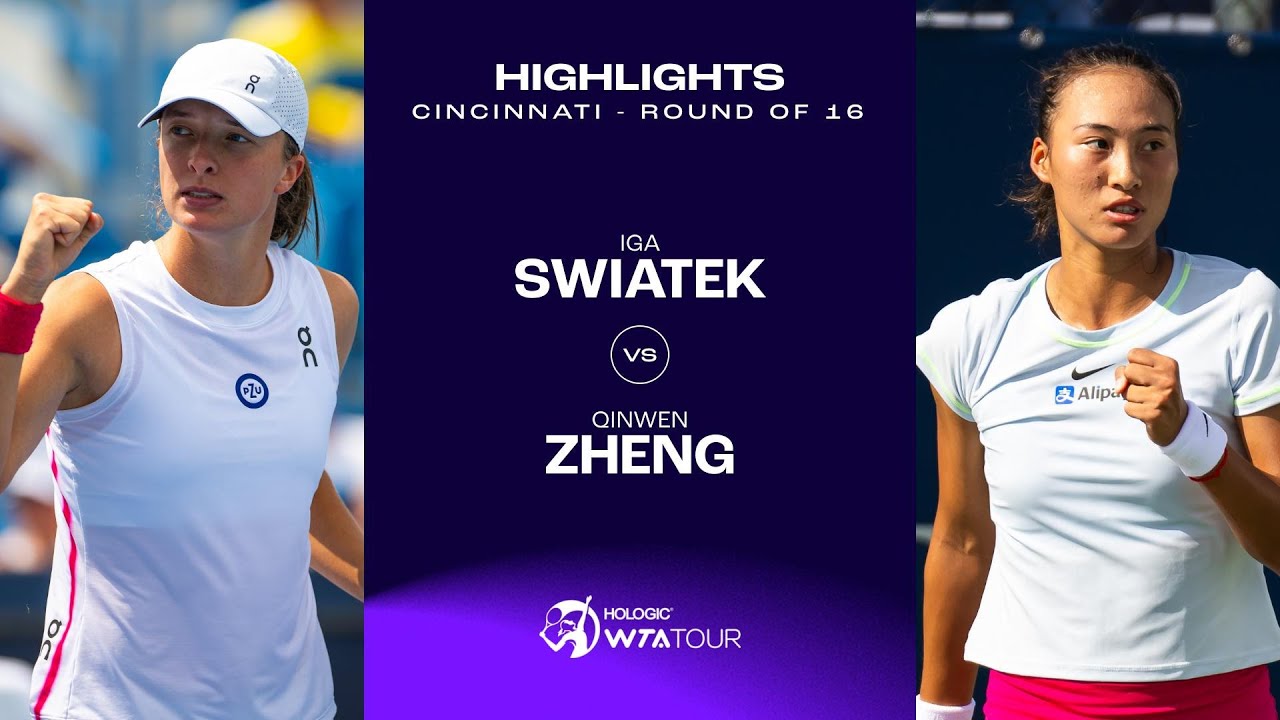 Iga Swiatek vs. Qinwen Zheng | 2023 Cincinnati Round of 16 | WTA Match Highlights - The Global ...
