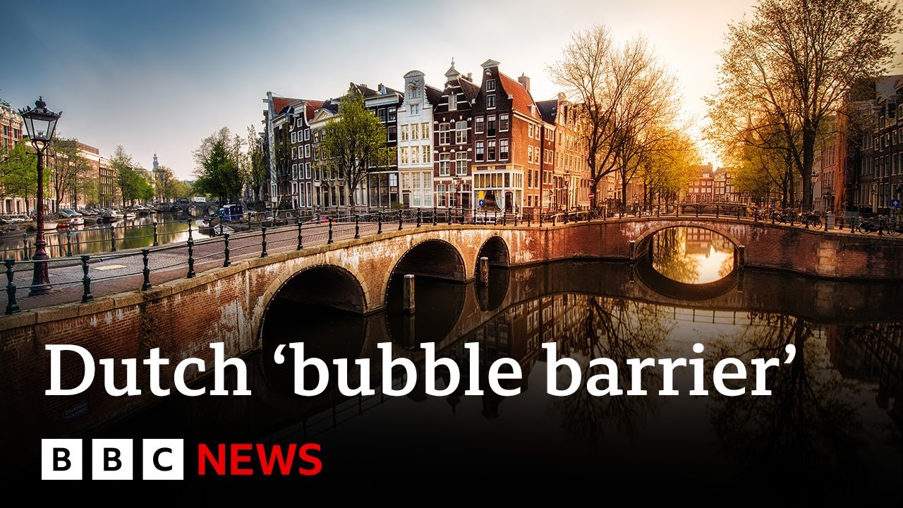 Amsterdam’s ‘bubble barrier’ fighting plastic pollution - BBC News ...