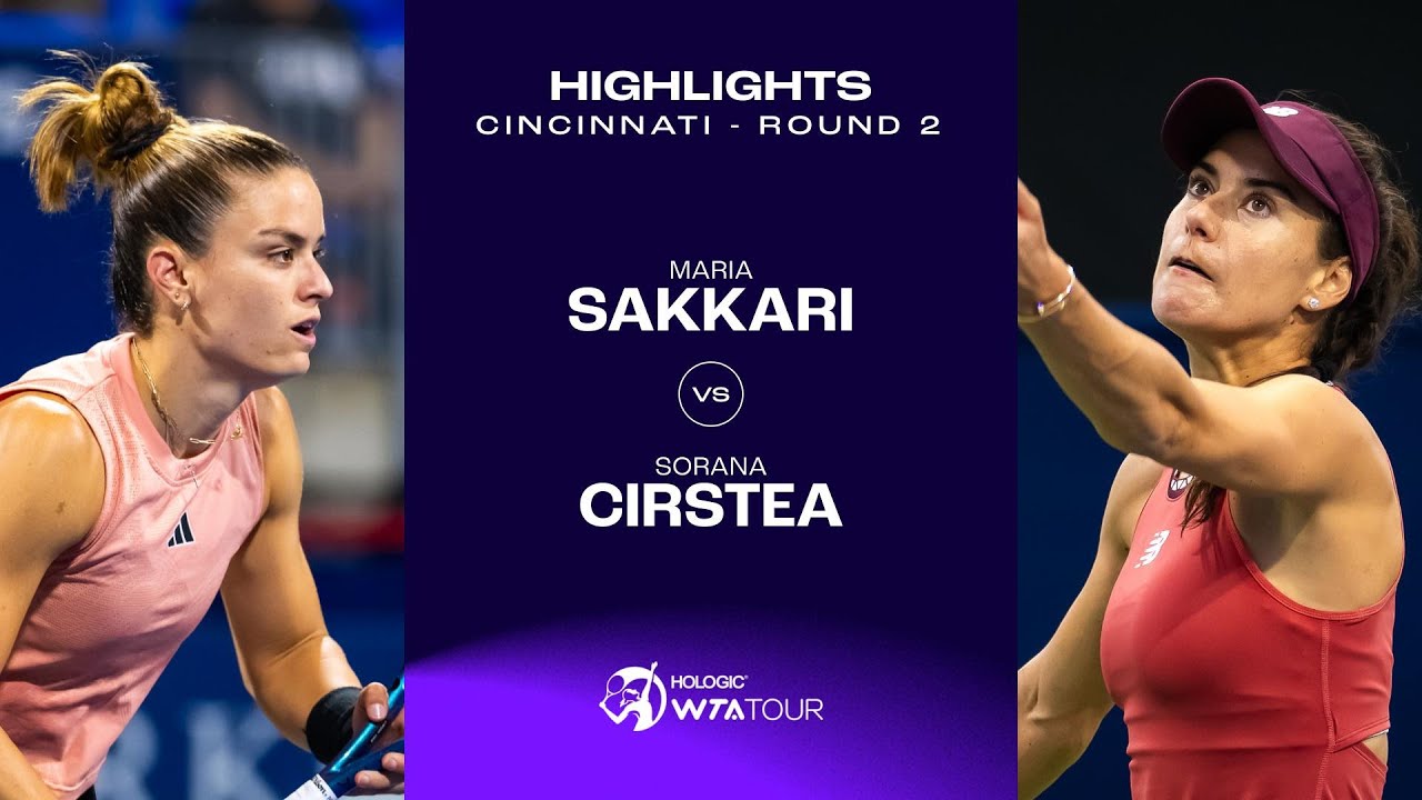 Maria Sakkari vs. Sorana Cirstea | 2023 Cincinnati Round 2 | WTA Match ...