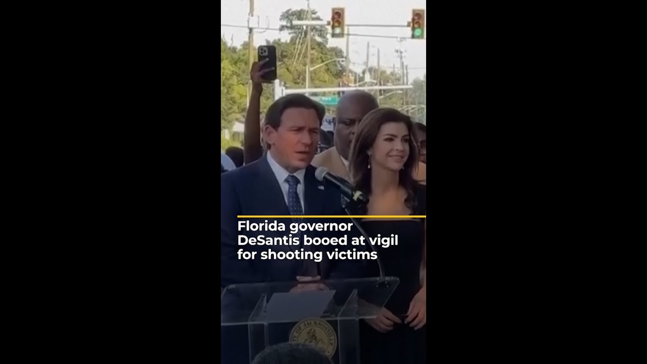 Florida governor DeSantis booed at vigil for shooting victims | AJ # ...