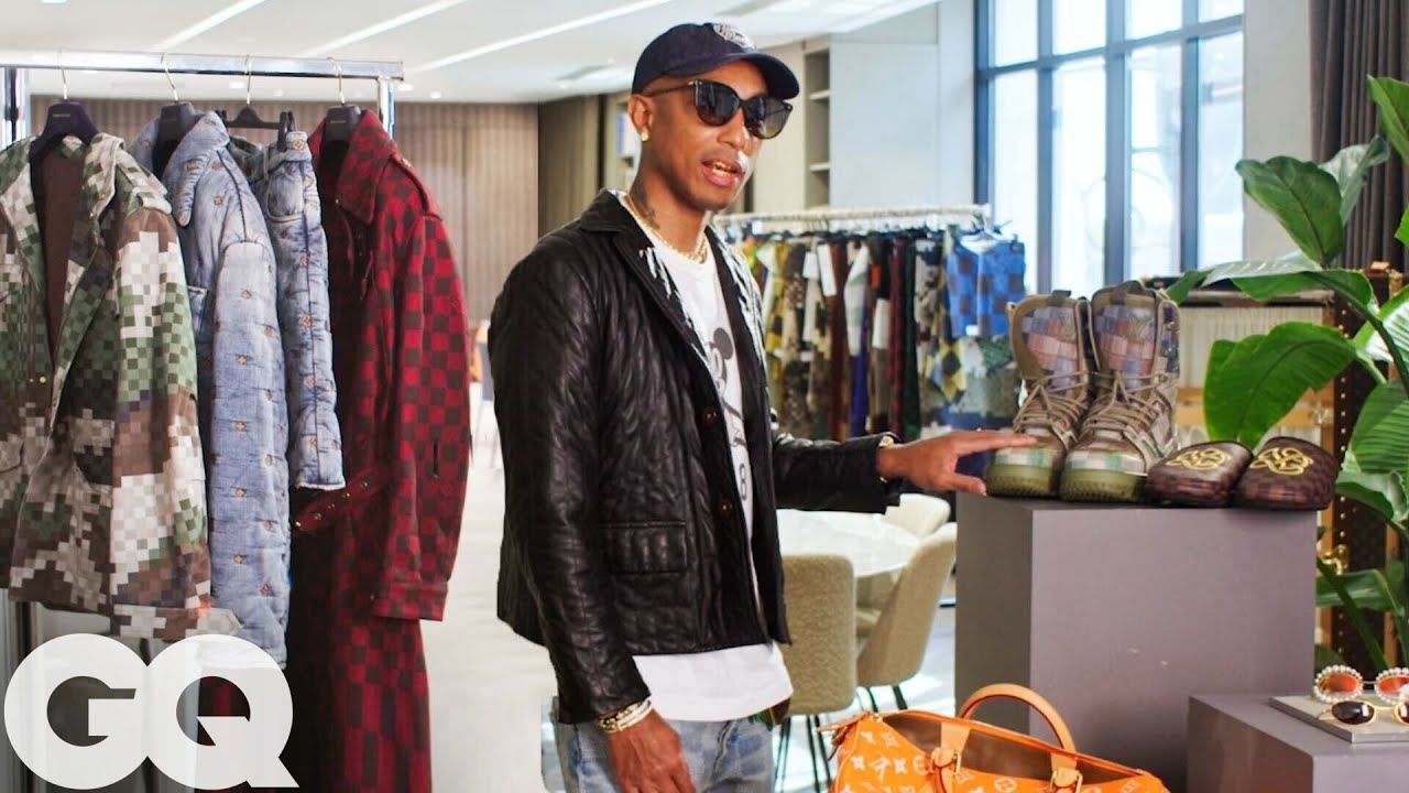 Pharrell Shows Off His Louis Vuitton SS24 Collection Essentials | GQ ...