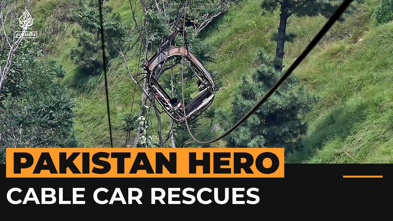 Pakistani man hailed as hero after dramatic cable car rescues | Al ...
