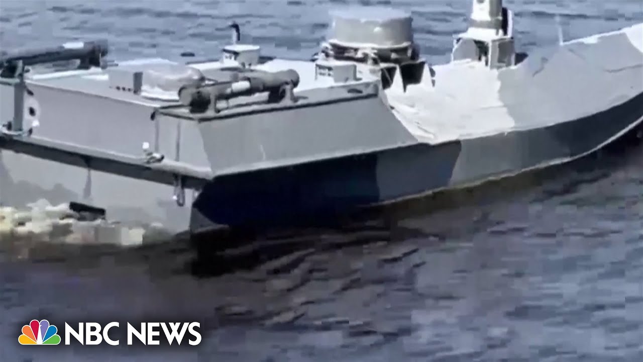 Video shows Ukrainian security service unveiling new sea drone - The ...