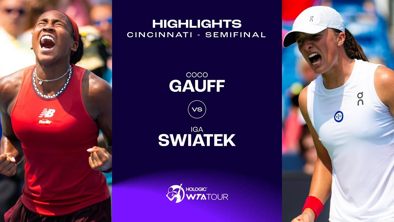 Iga Swiatek vs. Coco Gauff | 2023 Cincinnati Semifinals | WTA Match ...
