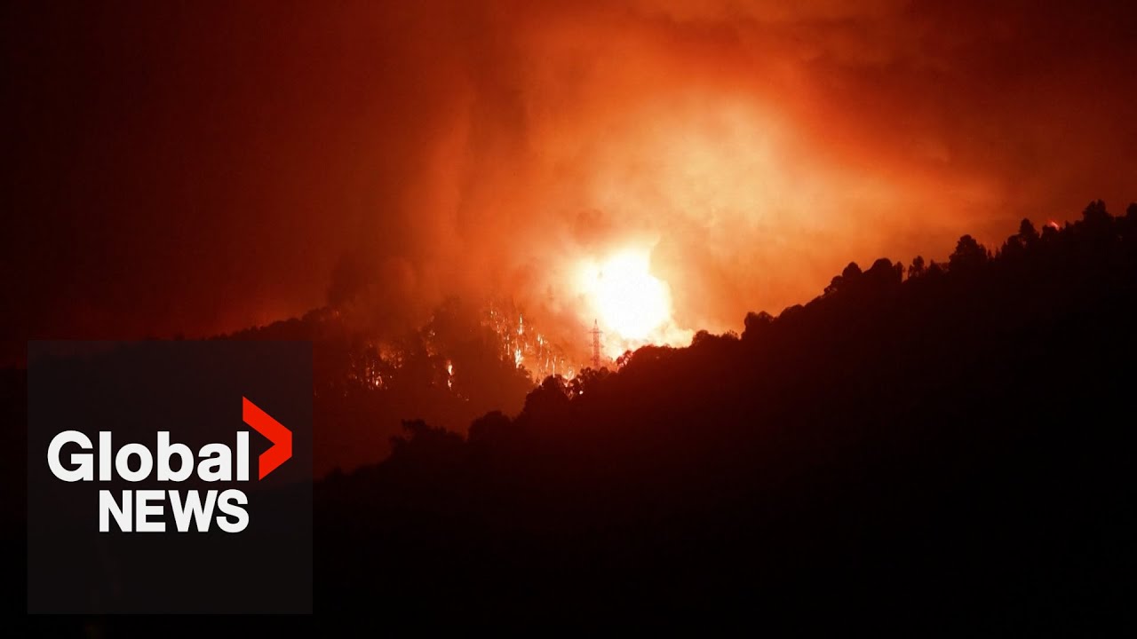 Spain wildfires: Tens of thousands evacuated as Tenerife blaze remains ...