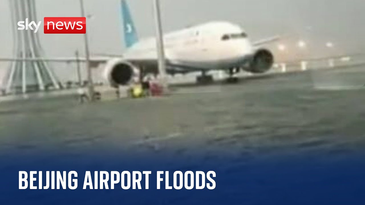 China: Beijing airport floods after Typhoon Doksuri hits capital - The ...