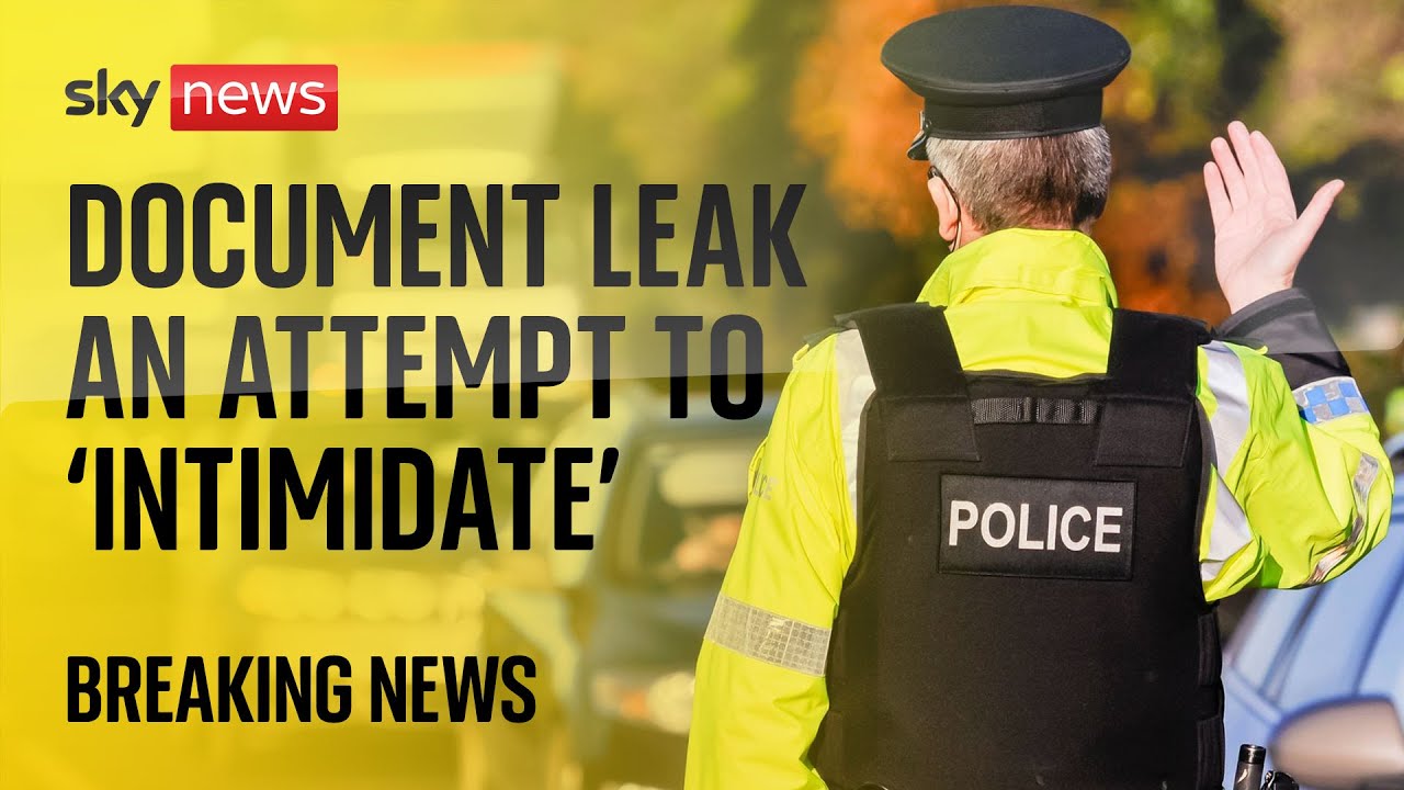 Leaked PSNI document posted on wall facing Sinn Fein office in attempt ...