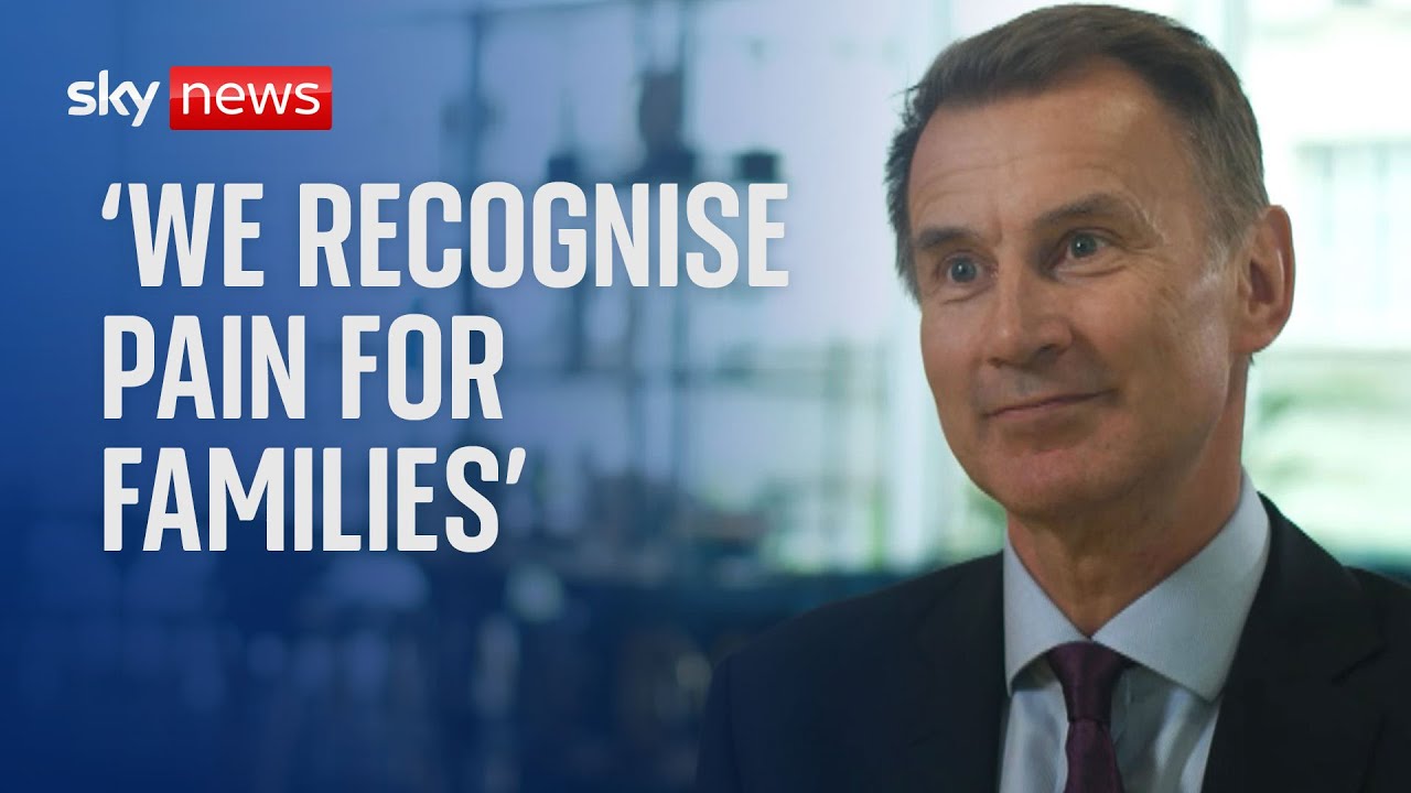 Chancellor 'recognises pain' caused by inflation and says UK must not ...