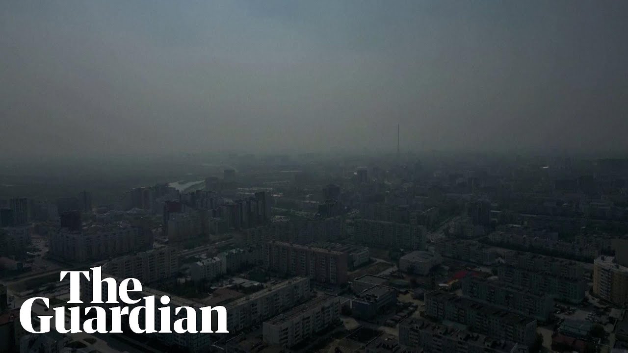 Drone video shows Russia's coldest city choking on smog from wildfires ...
