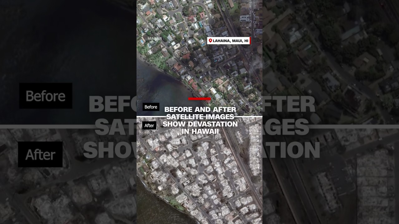 Before and after satellite images show devastation in Hawaii - The ...