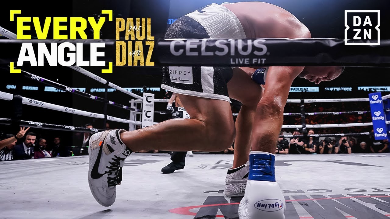 EVERY ANGLE OF JAKE PAUL VS NATE DIAZ KNOCKDOWN - The Global Herald