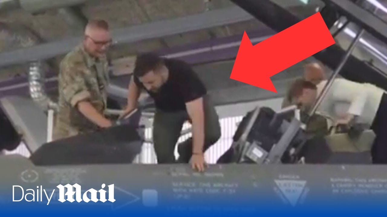 Ukraine gets F16s: Zelensky celebrates by posing in fighter jet in ...