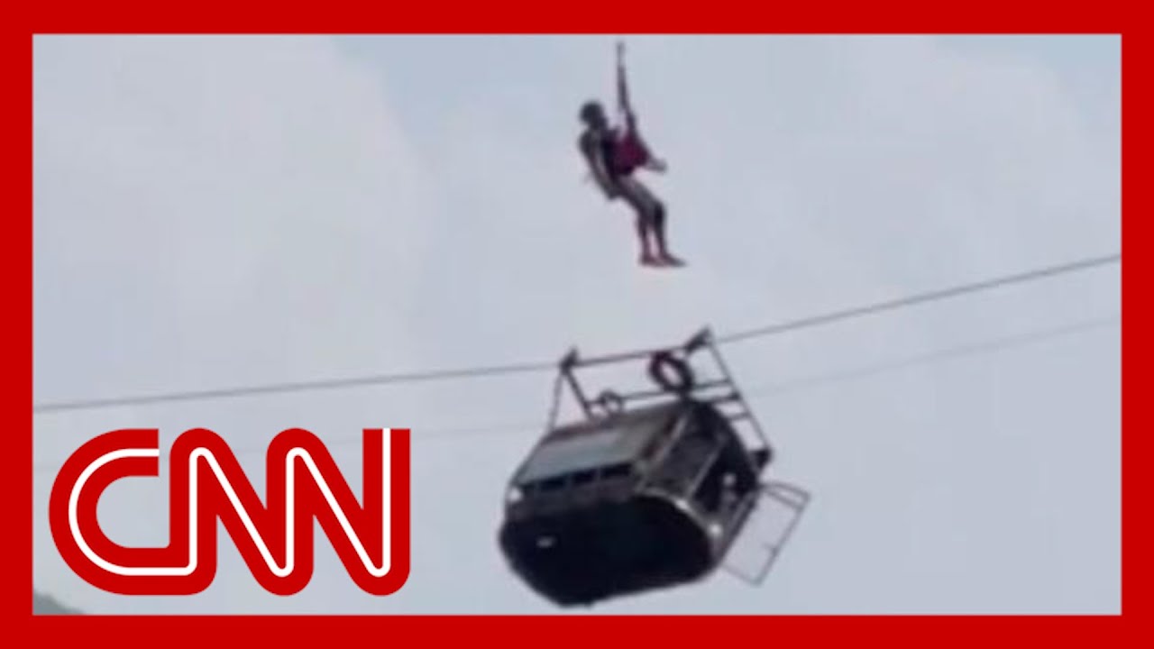 See moment a child was rescued from a dangling cable car - The Global ...