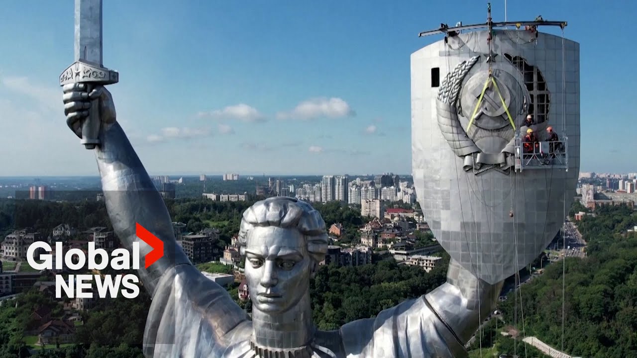 Kyiv removes historic Soviet symbols from Mother Ukraine Monument - The ...