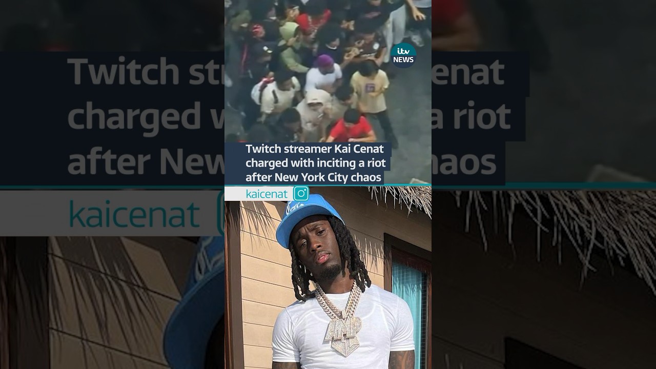 Twitch streamer #kaicenat charged with inciting a riot after chaotic ...
