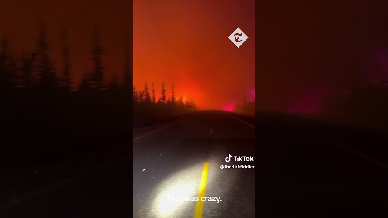Wildfires light up the sky and scorch trees in Yellowknife - The Global ...