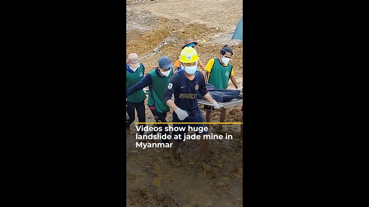 Video shows deadly landslide at Myanmar jade mine | AJ #shorts - The ...