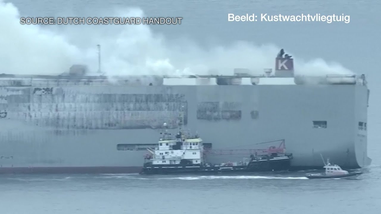 Cargo Ship Full of Cars Catches Fire off Dutch Coast - The Global Herald