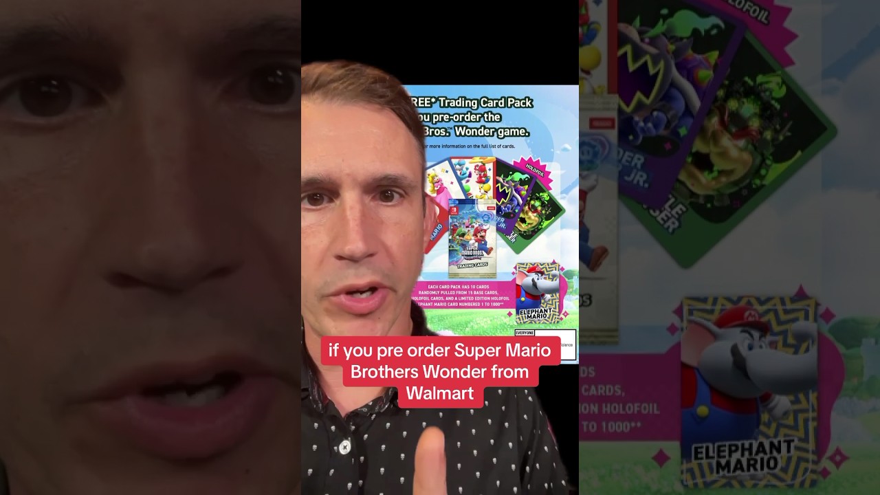 Super Mario Bros. Wonder exclusive trading cards will be a pre-order ...