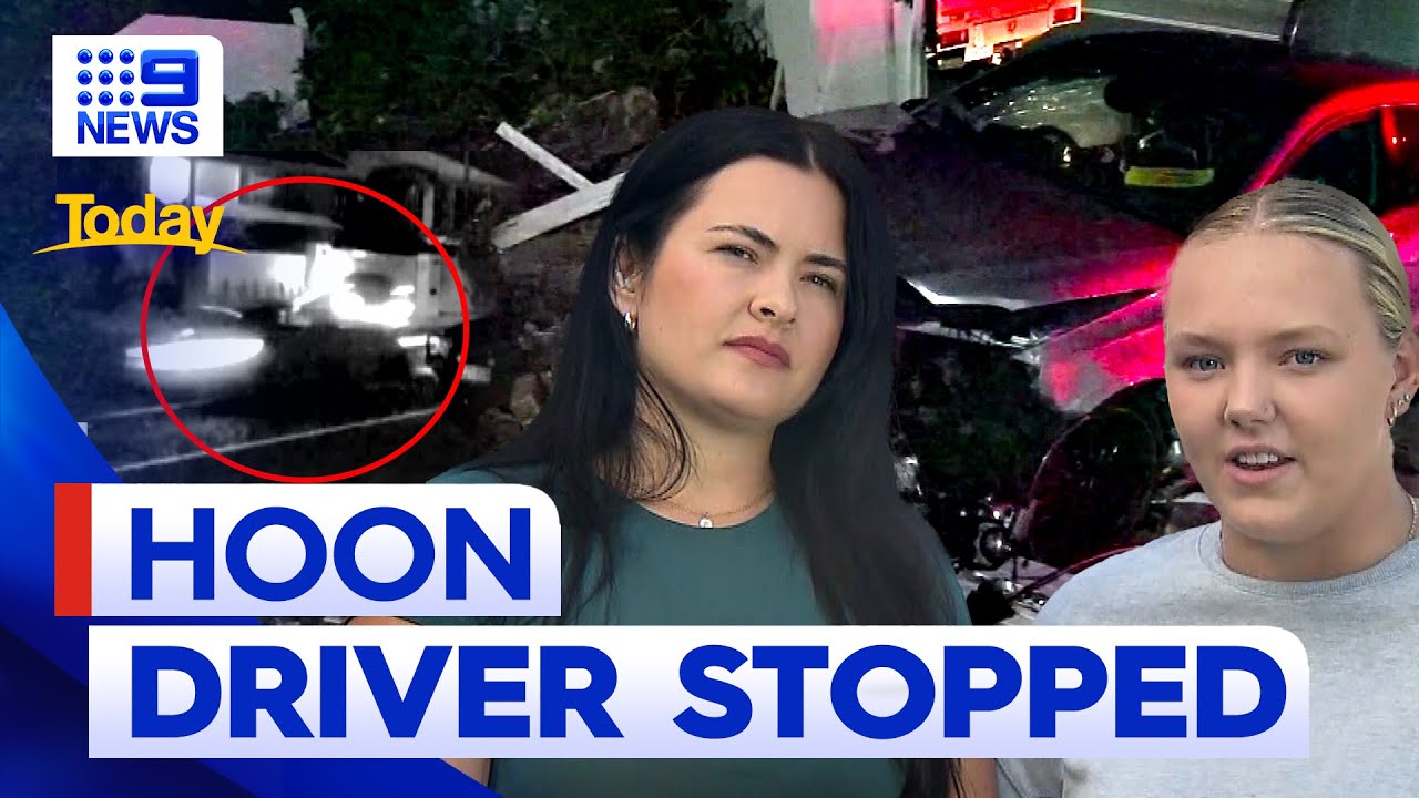 Neighbours swarm on hoon driver after high-speed car crash | 9 News ...