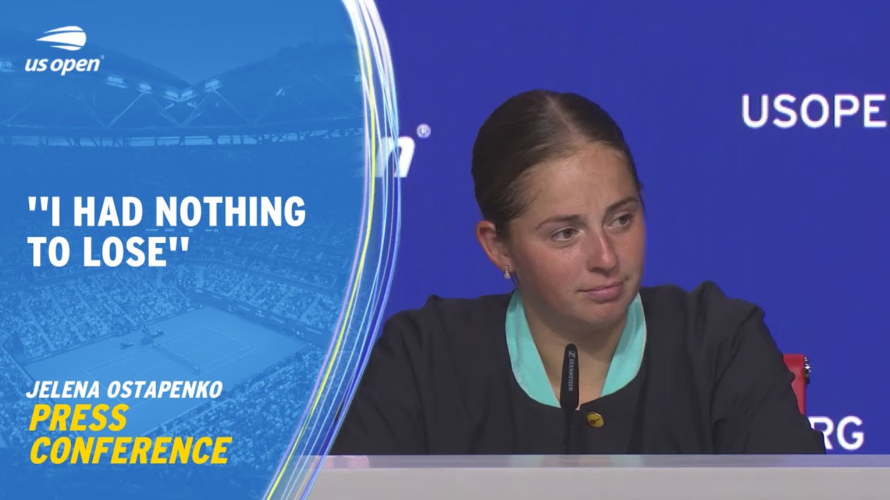 Jelena Ostapenko Press Conference 2023 Us Open Round 4 The Global